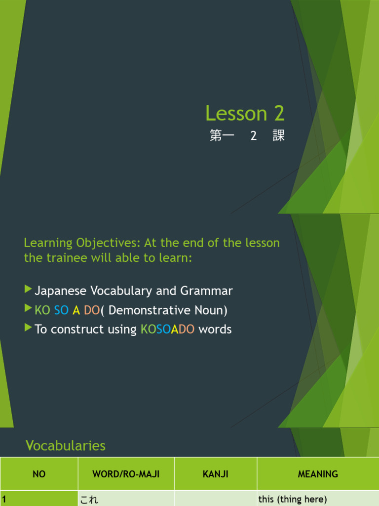 Lesson 2 Simple | PDF