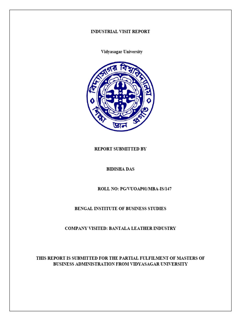 Industrial Visit Report: Bantala Tannery | PDF | Marketing | Target ...