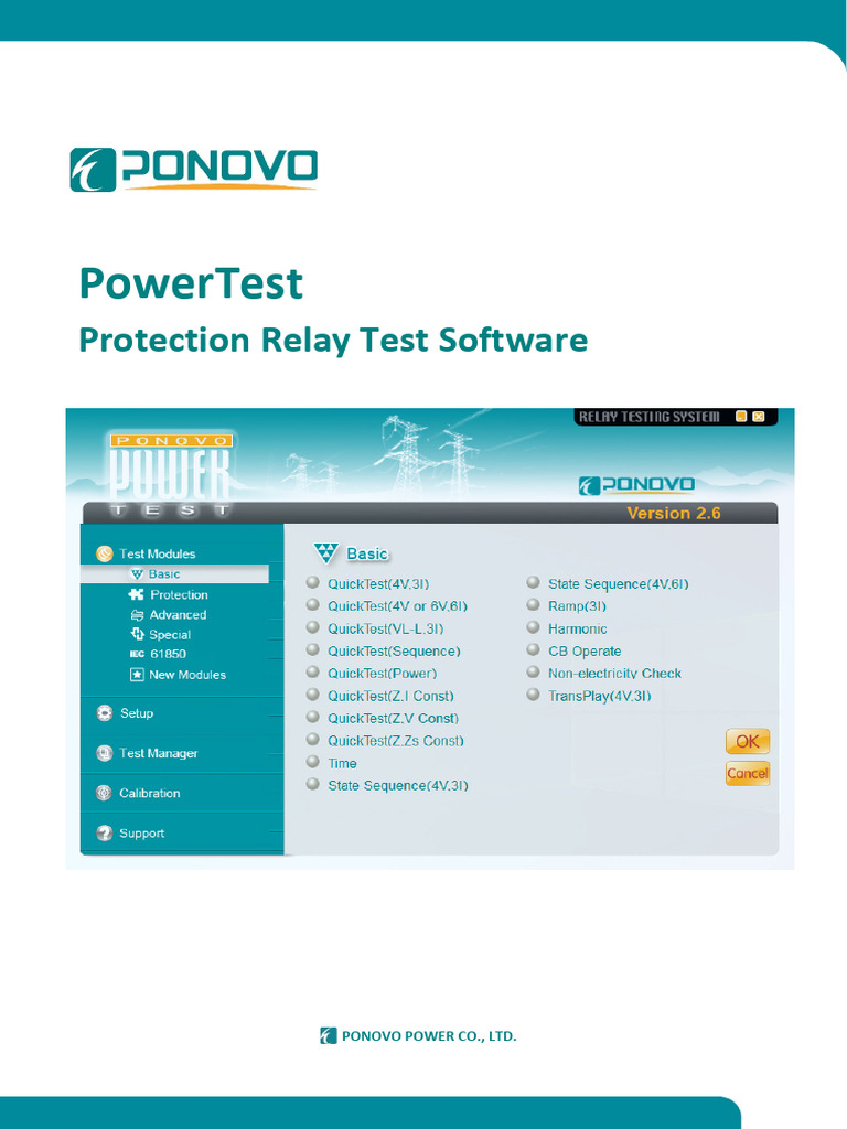 Powertest Relay Test Software | PDF | Electrical Impedance | Relay