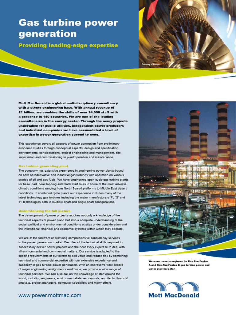 Gas Turbine Power Generation Expertise | PDF | Power Station | Gas Turbine