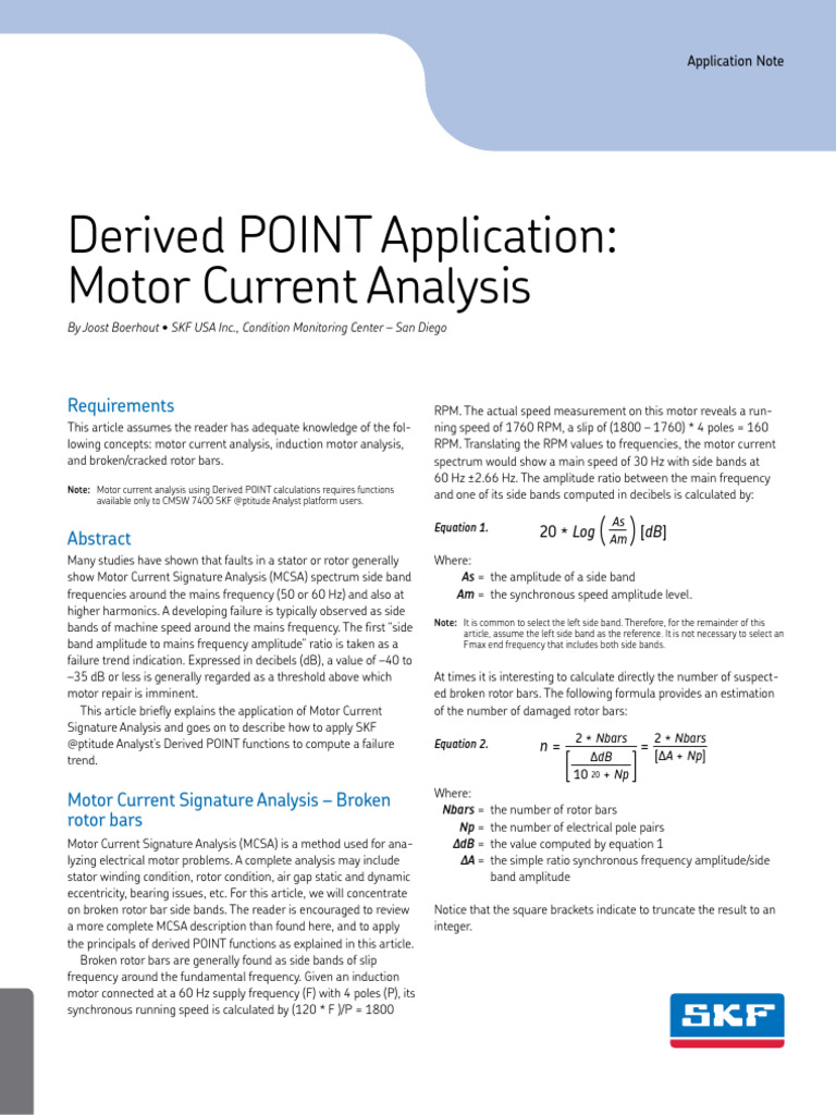 CM3123-1 en Devrived POINT Application - Motor Current Analysis | PDF