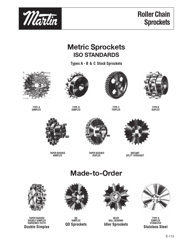 metric-roller-chain-sprockets | PDF