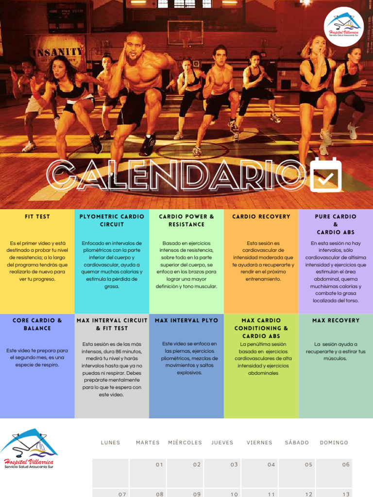 Calendario Insanity | PDF