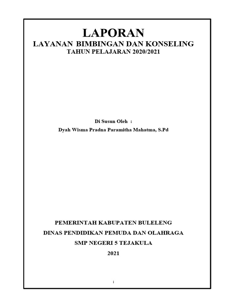 LAPORAN Layanan BK | PDF | Karier & Perkembangan