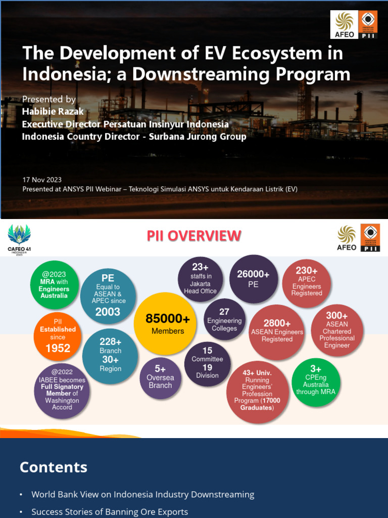 The Development of EV Ecosystem in Indonesia | PDF