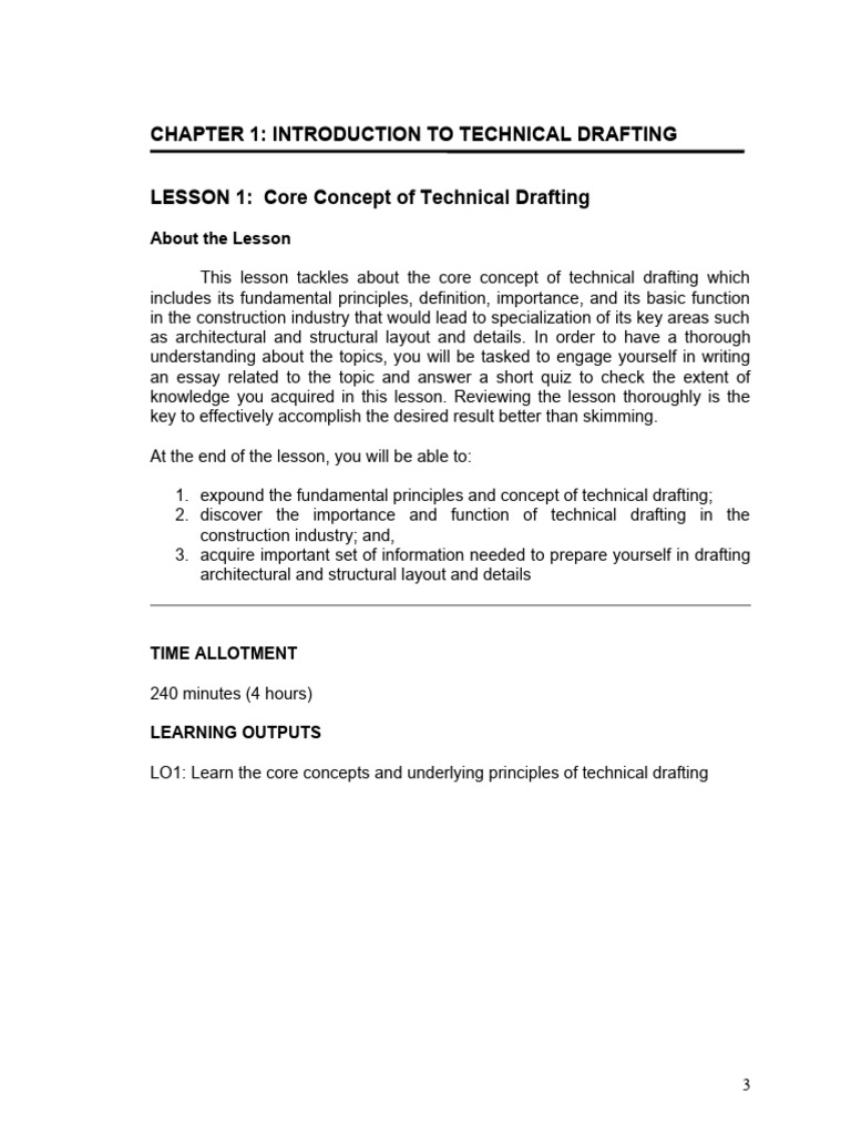 Introduction To Technical Drafting | PDF