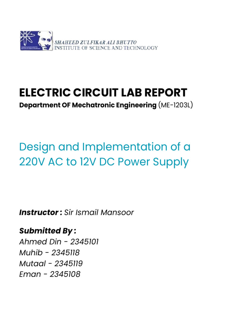 The Electric Circuit Project | PDF | Power Supply | Direct Current