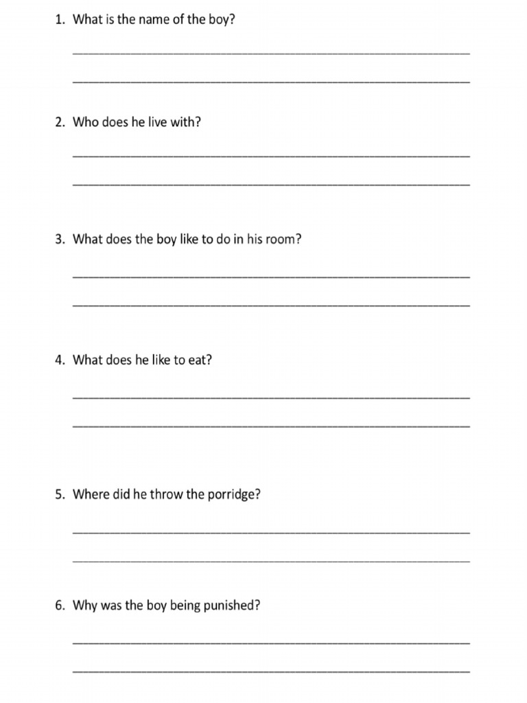Primary 1 Worksheet Comprehension | PDF