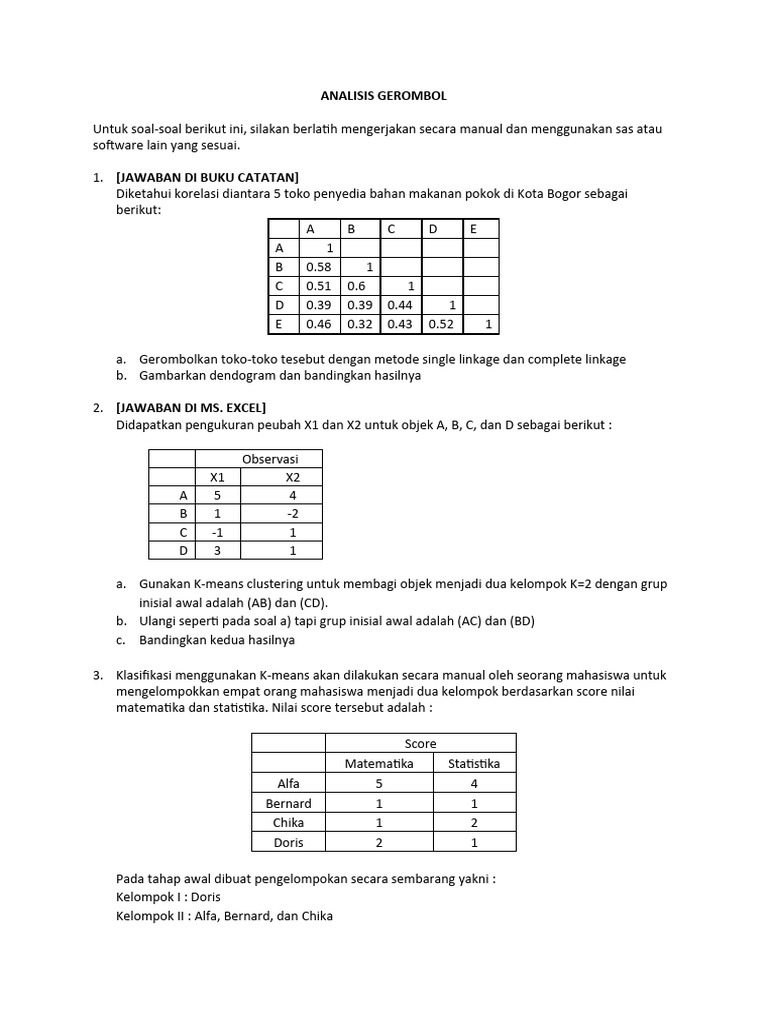 Analisis Gerombol | PDF
