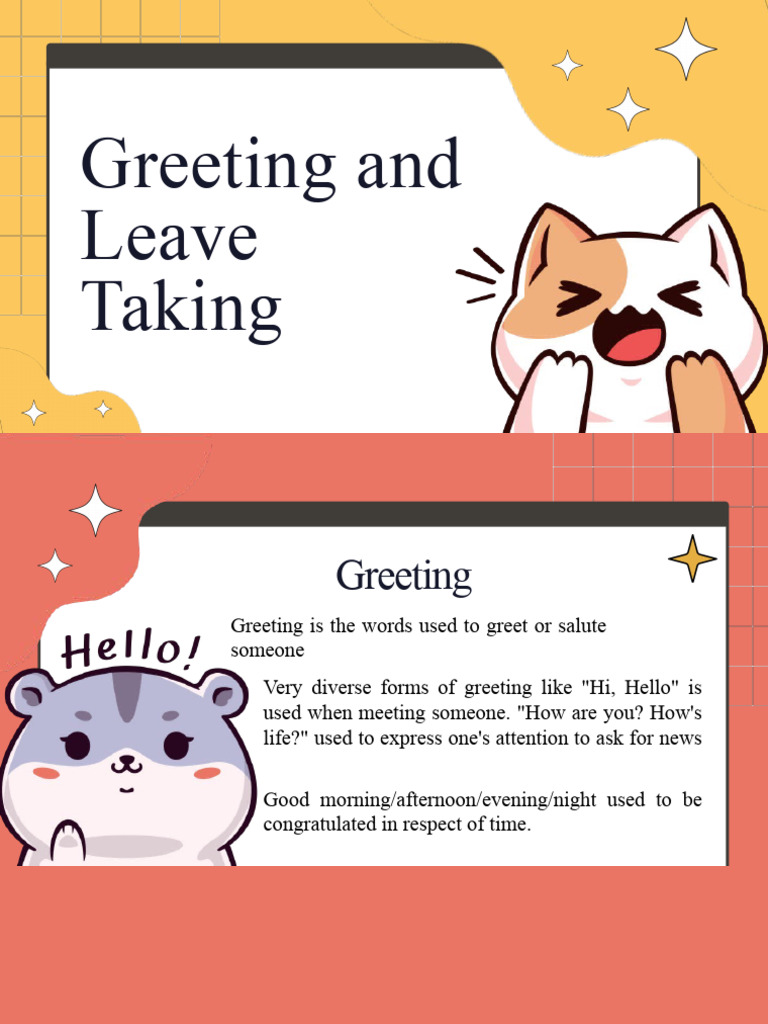 Tefl 3 - Greetings and Leave Taking | PDF