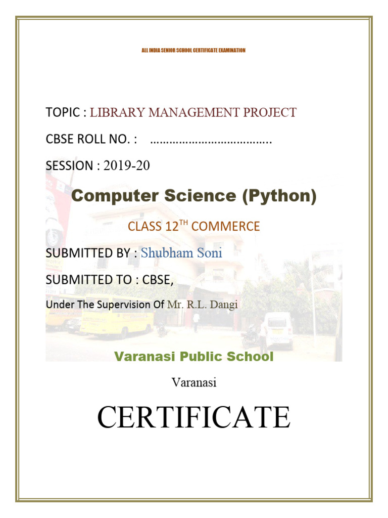 Library Management Project 96ec | PDF | Computer Programming | Computing