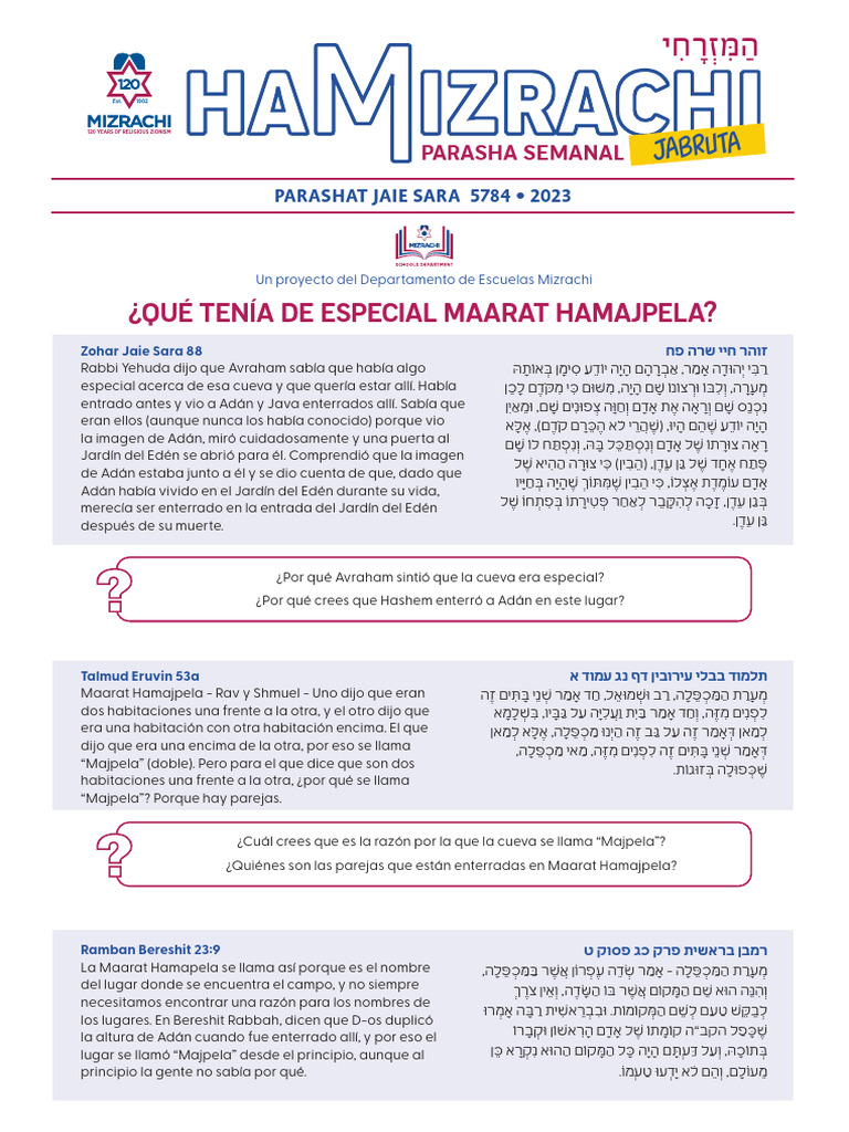 5 HaMizrachi - Chavruta - Chayei Sarah - Spanish | PDF