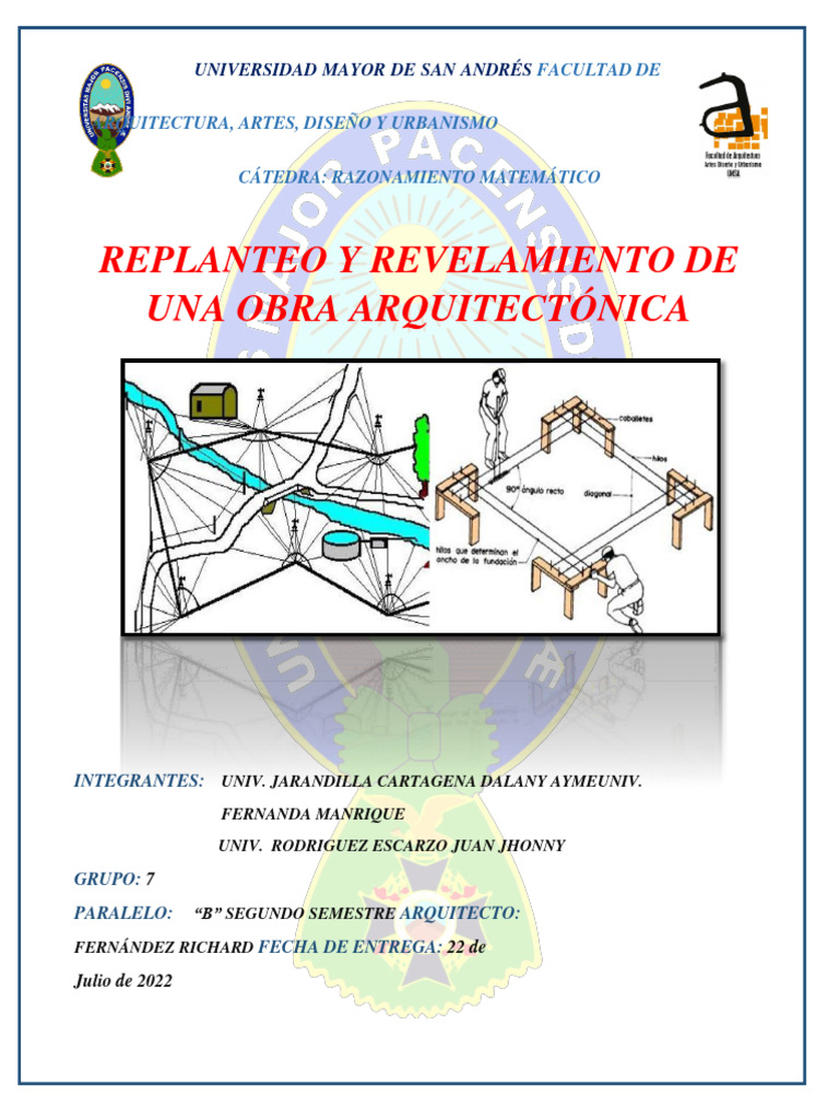 Replanteo y Relevamiento de Una Obra Arquitectonica | PDF | Sistema de ...