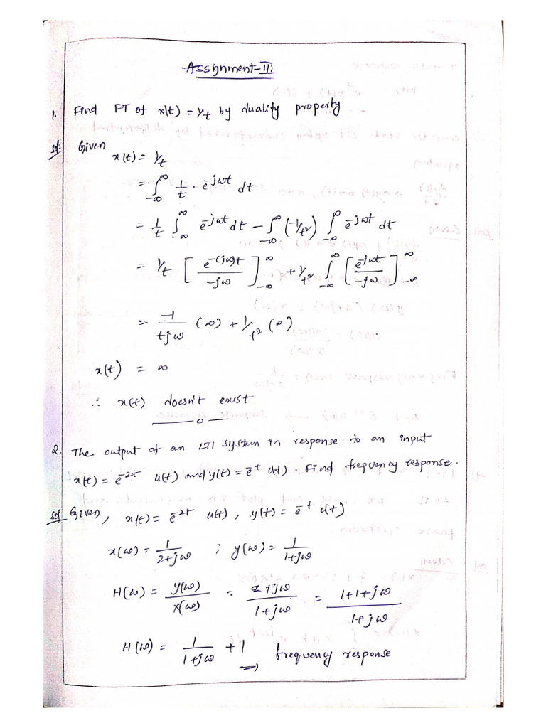 Fourier Transform Homework | PDF