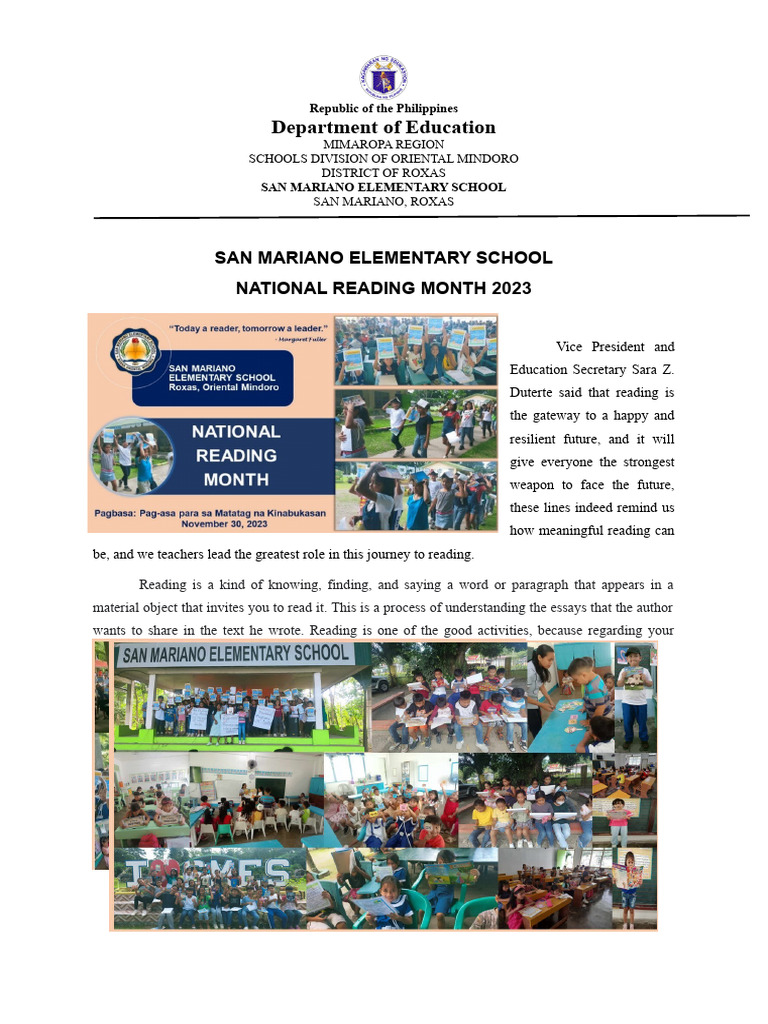 Smes Narrative Reading Month 2023 | PDF