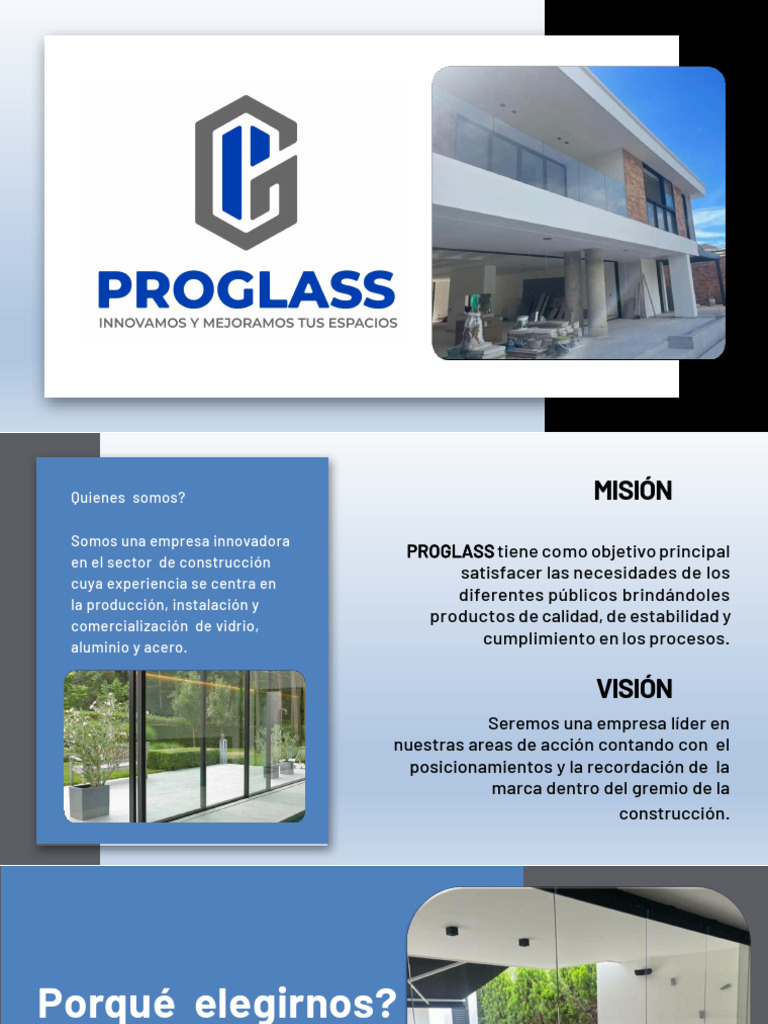 Proglass: Soluciones en Vidrio y Aluminio | PDF | Lentes | Ventana