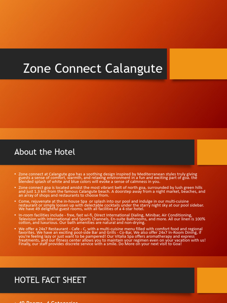 Fact Sheet - Zone Connect Calangute | PDF