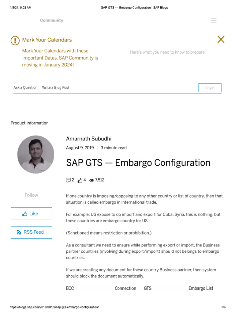 EMBARGO Configuration | PDF