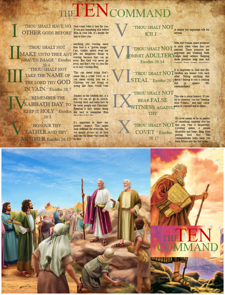Infographics Ten Commandments | PDF