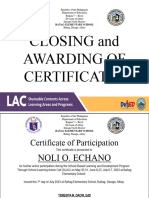 Template Certificate of Participation Lac | PDF