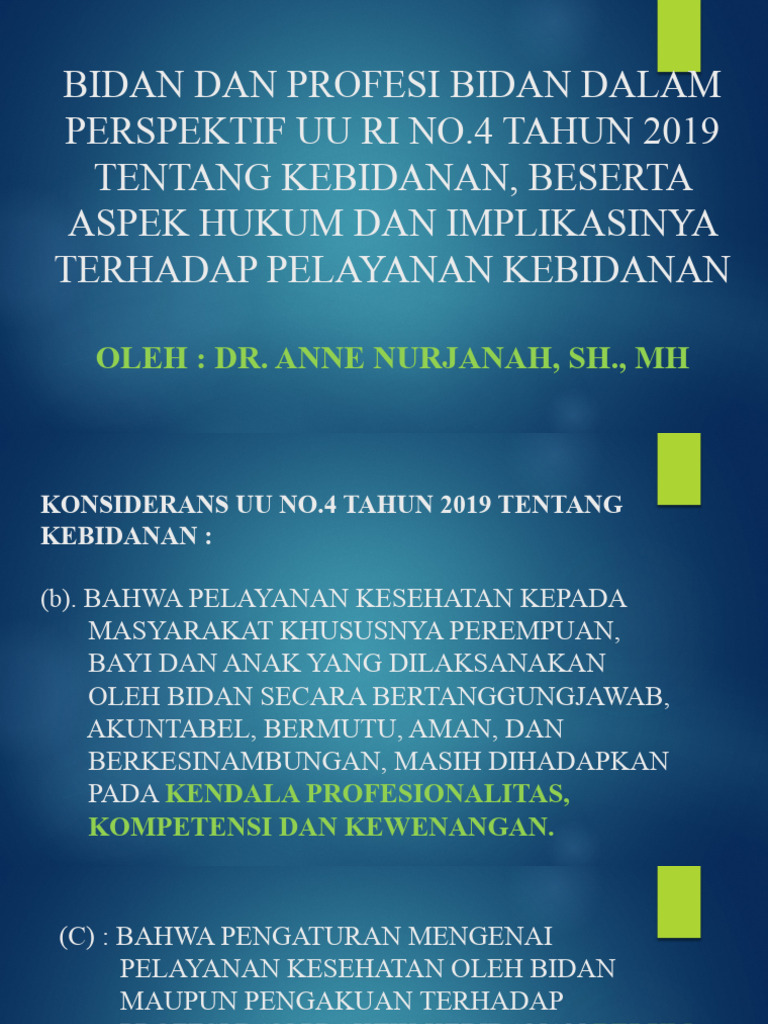 Bidan Dan Profesi Bidan Poltekes Bandung | PDF