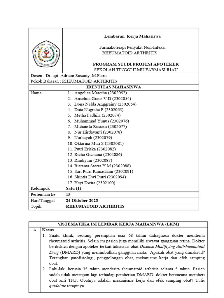 LKM Rheumatoid Arthritis | PDF