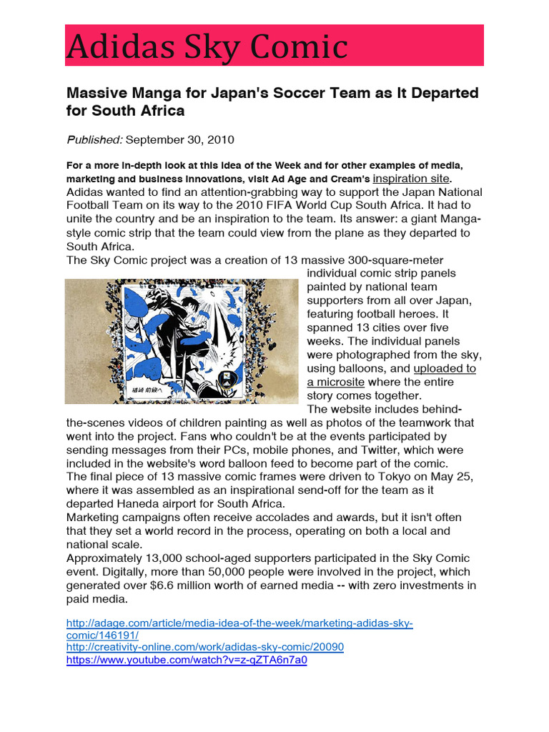 Adidas Sky Comic-1 | PDF | Manga | Mass Media