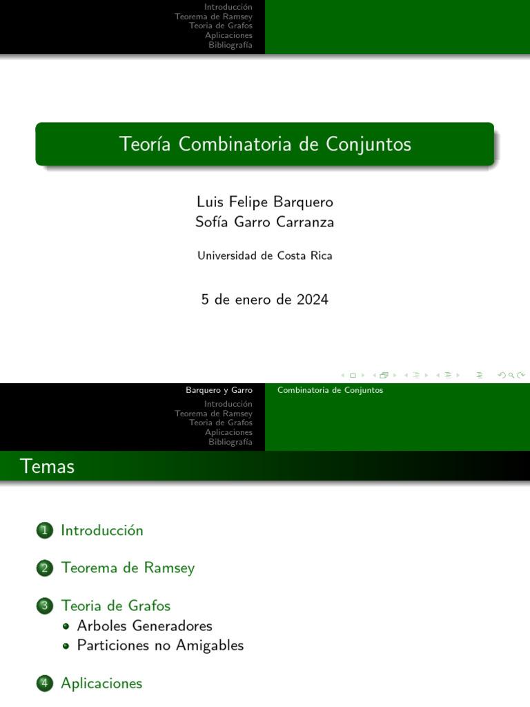 Teorema de Ramsey y Grafos | PDF | Combinatoria | infinito