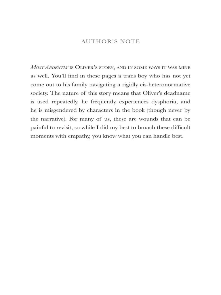 Most Ardently by Gabe Cole Novoa | PDF