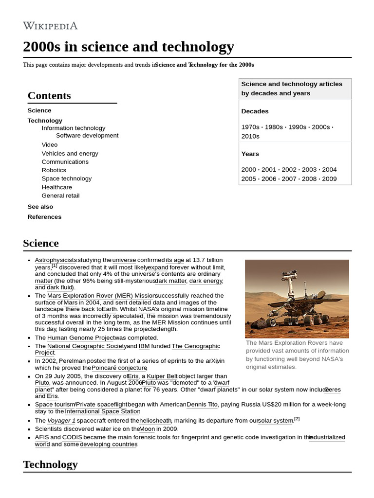 2000s in Science and Technology | PDF