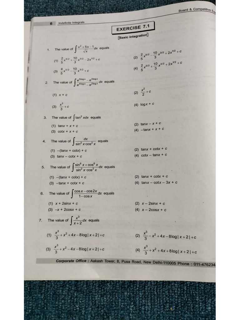 Indefinite Integration | PDF