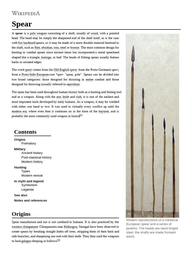 Spear | PDF | Spear