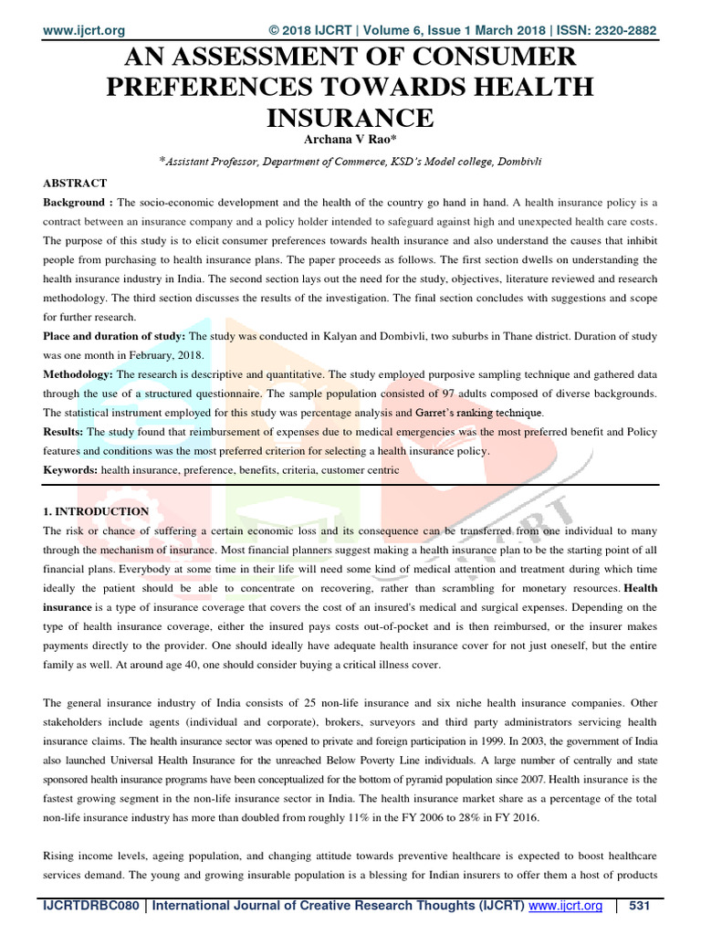 Health Insurance | Download Free PDF | Insurance | Life Insurance