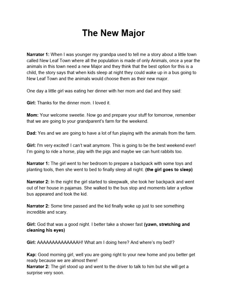 Copy of 2022 - The new major girl script | PDF