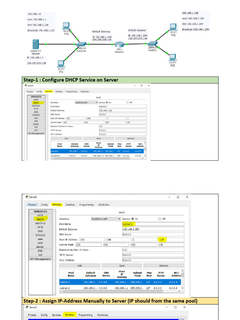 9.DHCP Server PT | PDF