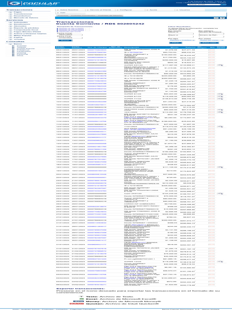 Banco Popular - Internet Banking 2 | PDF | Economias | Dinero