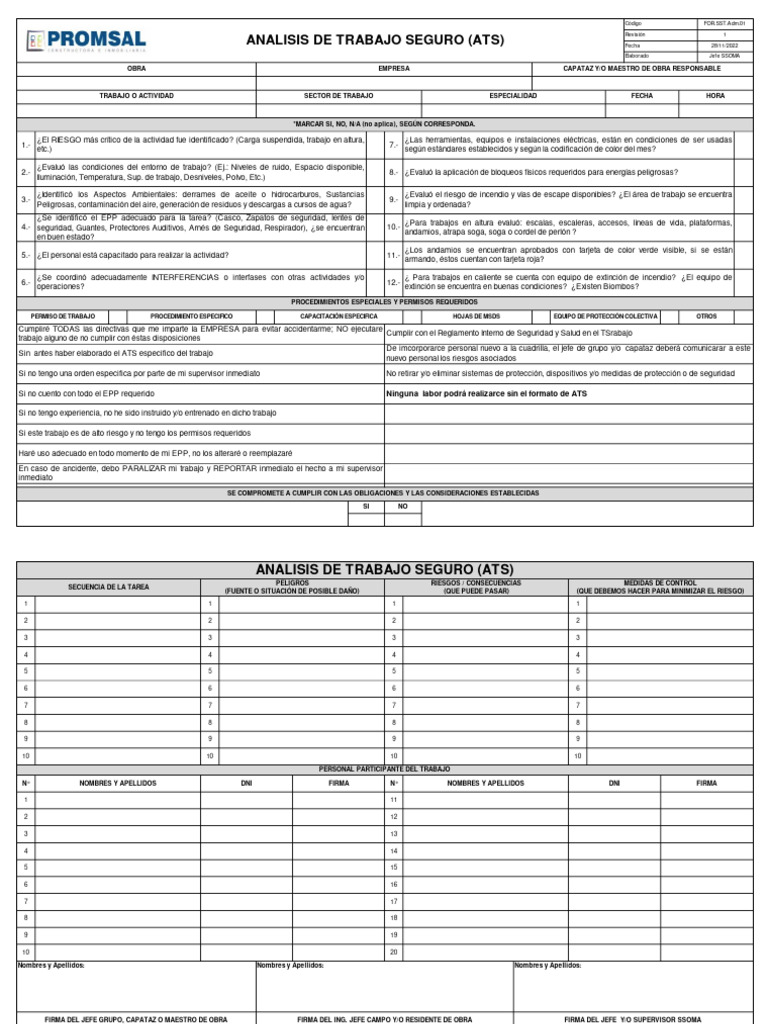 For - Sst.adm.01 - Ats | PDF
