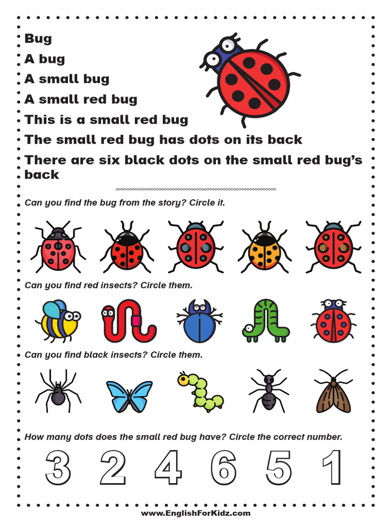 Reading Comprehension Bug Story | PDF