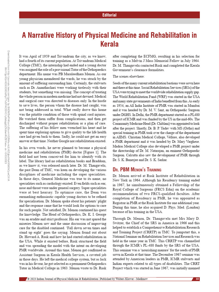 A Narrative History of Physical Medicine And.1 | PDF