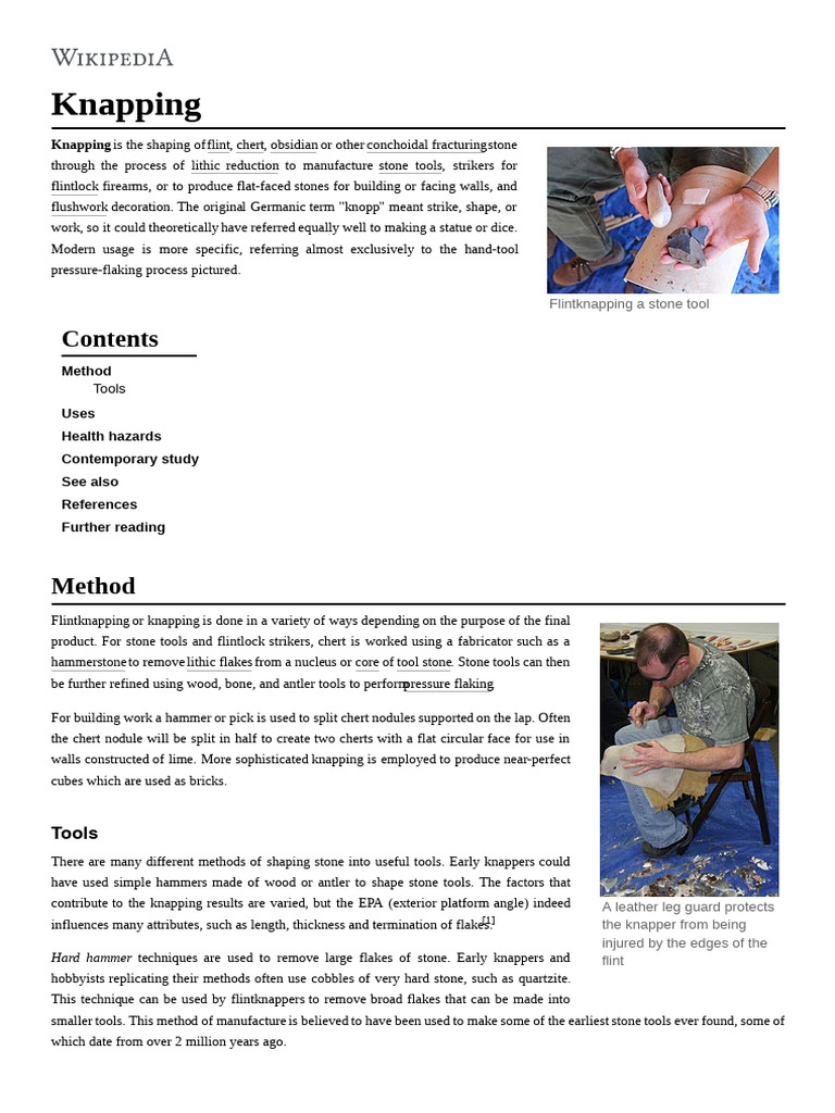 2000000BCE Knapping | PDF