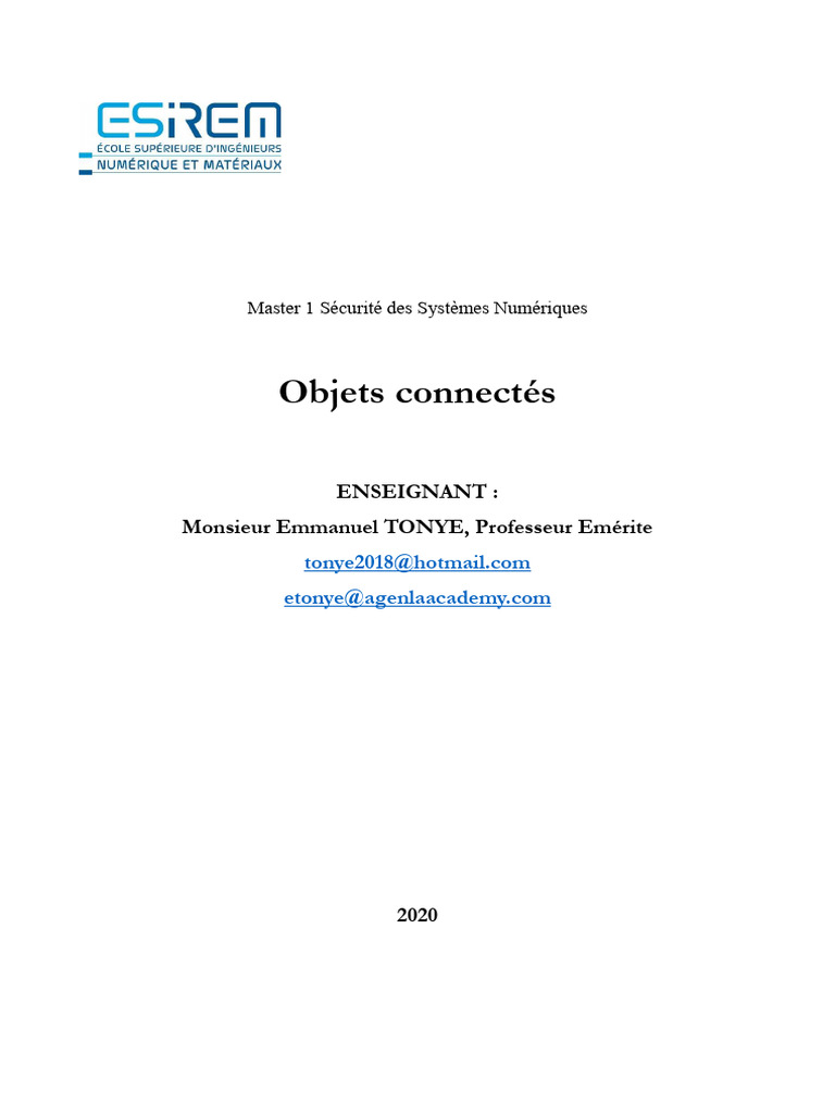IOT Connected Objects (001-055) | PDF | Microcontrôleur | Internet des objets