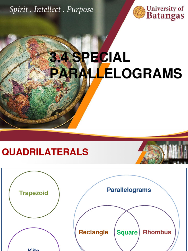 3 4 Special Parallelograms Pdf