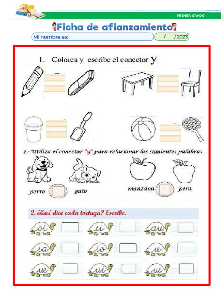 Actividades con el Conector "Y" para Primer Grado | PDF | Métodos y ...