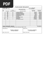 Purchase Request 2025 | PDF | Lunch | Food And Drink Preparation