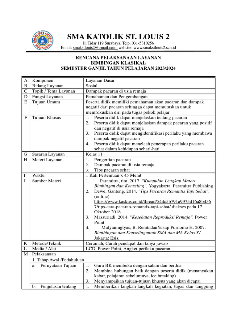 RPLBK Bidang Sosial-Dampak Pacaran (RPL-Materi-LKPD) | PDF