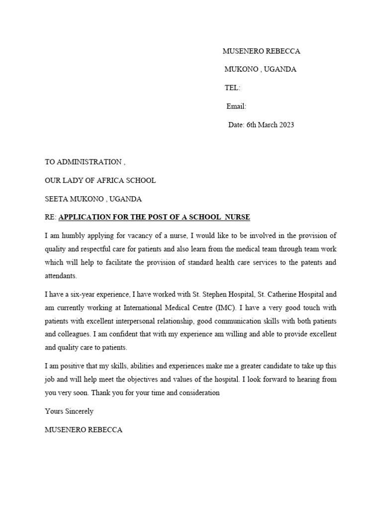 Application Letter | PDF