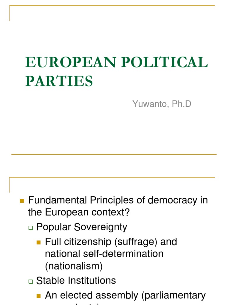 European Political Parties | PDF | Political Parties | Elections