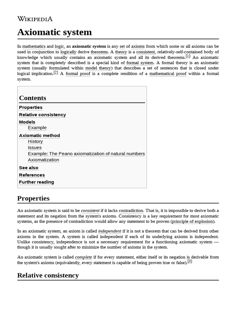 Axiomatic System Pdf Axiom Theorem 