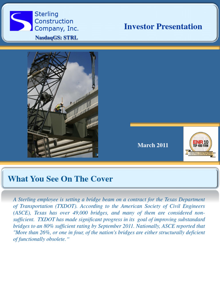 Sterling Infrastructure Investor Overview | PDF | Technology & Engineering