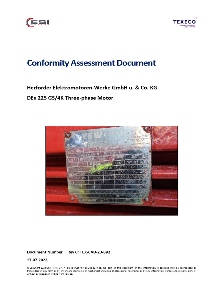 Tex-Cad-23-892 - Hew Dex 225 Gs4k - PTB 10 Atex 1044x Rev 0 | PDF ...
